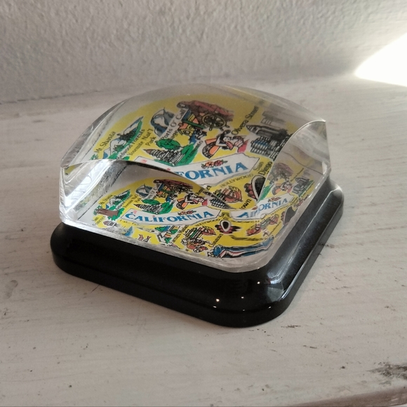 Vintage | Office | Vintage California Tourist Lucite Paperweight | Poshmark